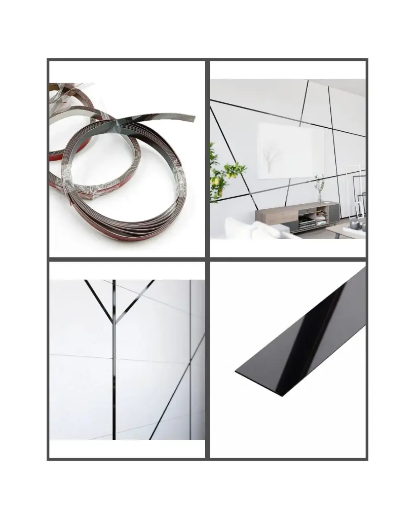 Topstar SS PVD Self Adhesive Strip 5mtr- 12mm Black Color | GHARABANAO.COM